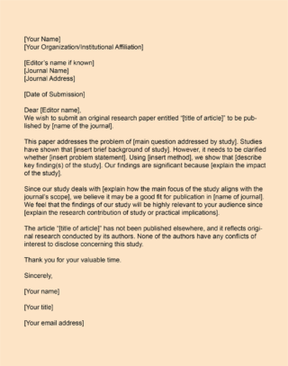 How to Write a Cover Letter for Your Manuscript | Elsevier