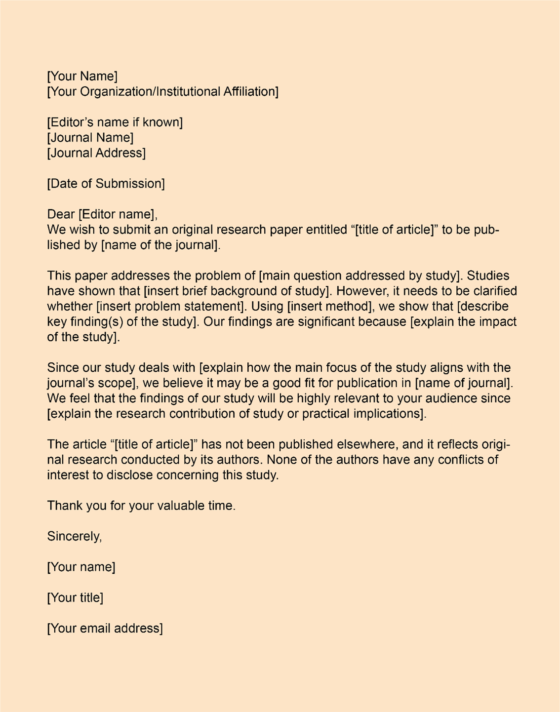 How to Write a Cover Letter for Your Manuscript | Elsevier